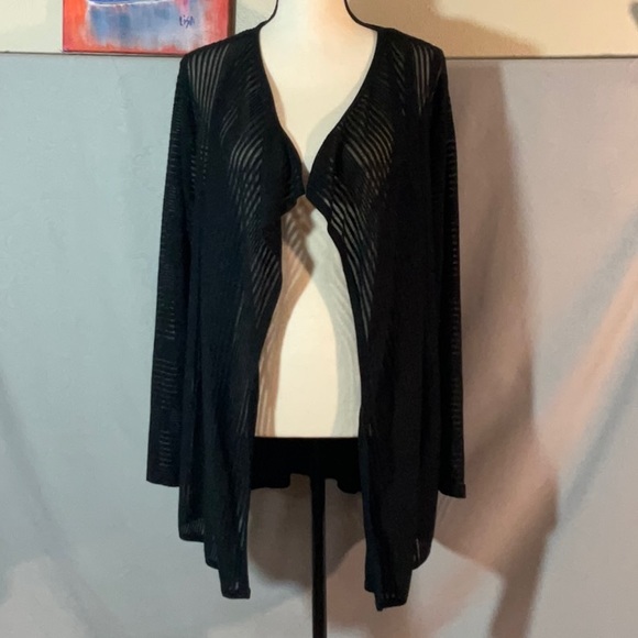 Calvin Klein | Sweaters | Calvin Klein Sheer Open Front Cardigan | Poshmark